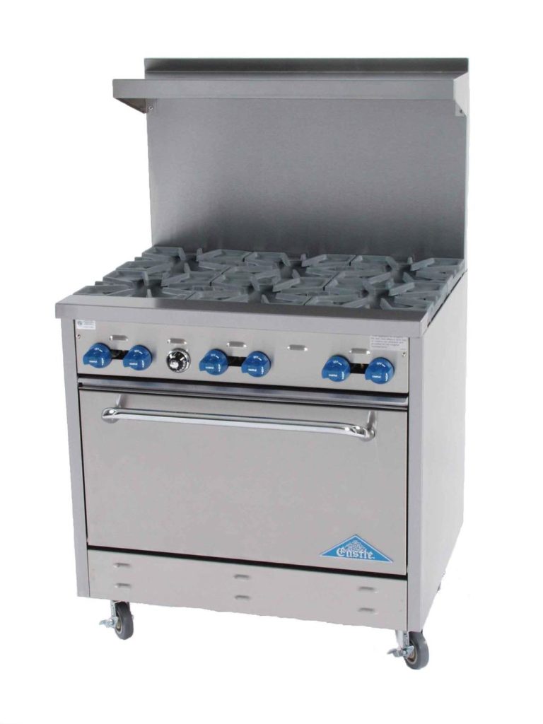 STOVE SIX 6 BURNER RANGE AND PROPANE OVEN