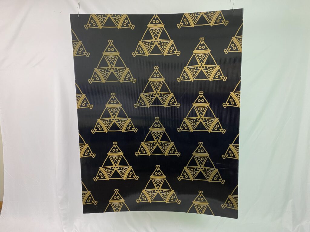 ART DECO PANELS BLACK AND GOLD TRIANGLES