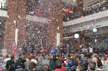 Balloon and Confetti Drop for Grand Opening Ribbon Cutting