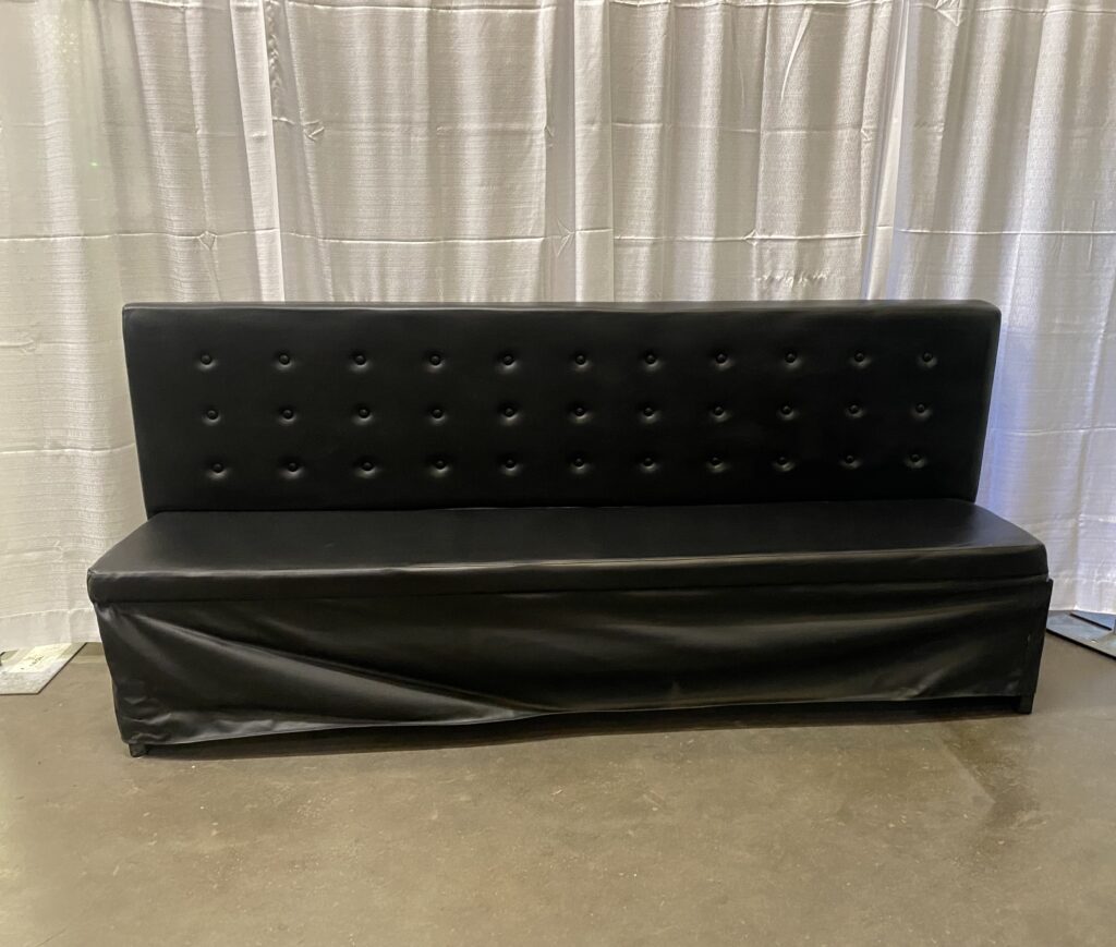 BANQUETTE SOFA FAUX LEATHER BLACK