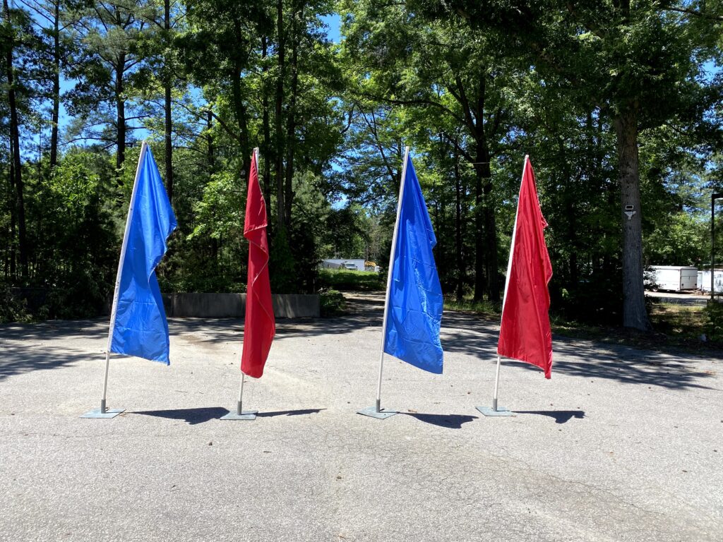 FESTIVAL VERTICAL FLAG – 3×8 ft RED