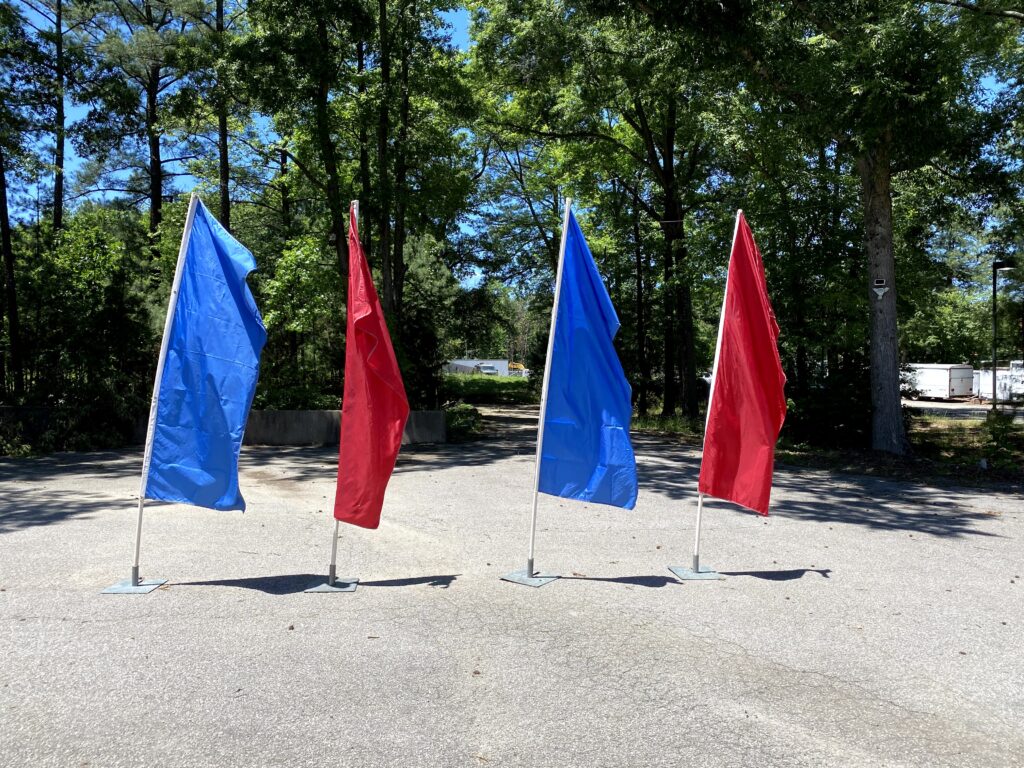 FESTIVAL VERTICAL FLAG – 3×8 ft RED