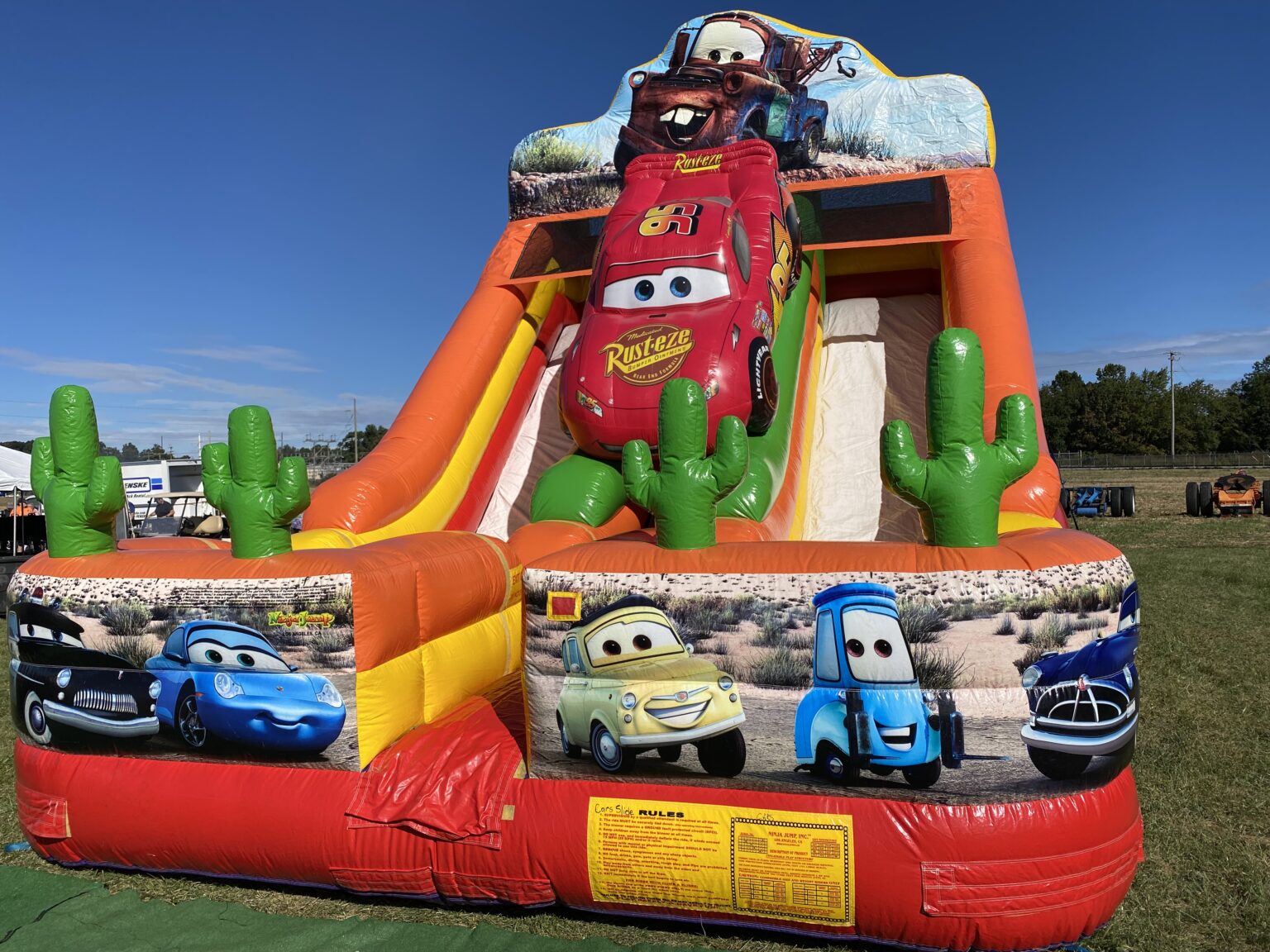 CARS MOVIE INFLATABLE SLIDE