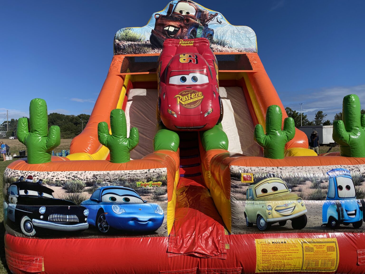 CARS MOVIE INFLATABLE SLIDE