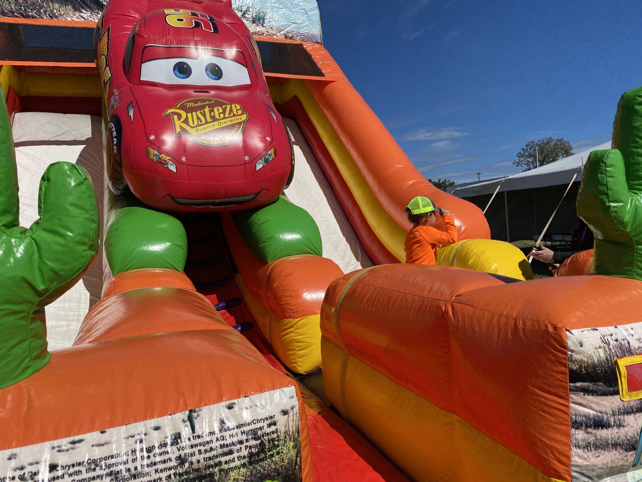 CARS MOVIE INFLATABLE SLIDE