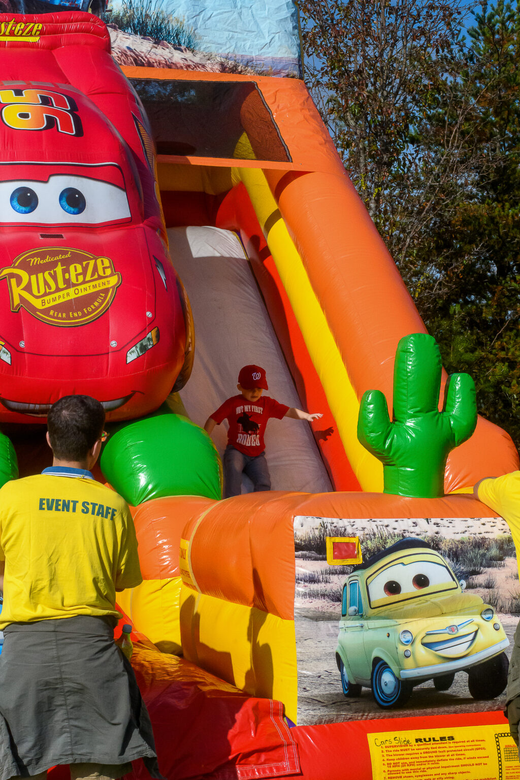 CARS MOVIE INFLATABLE SLIDE