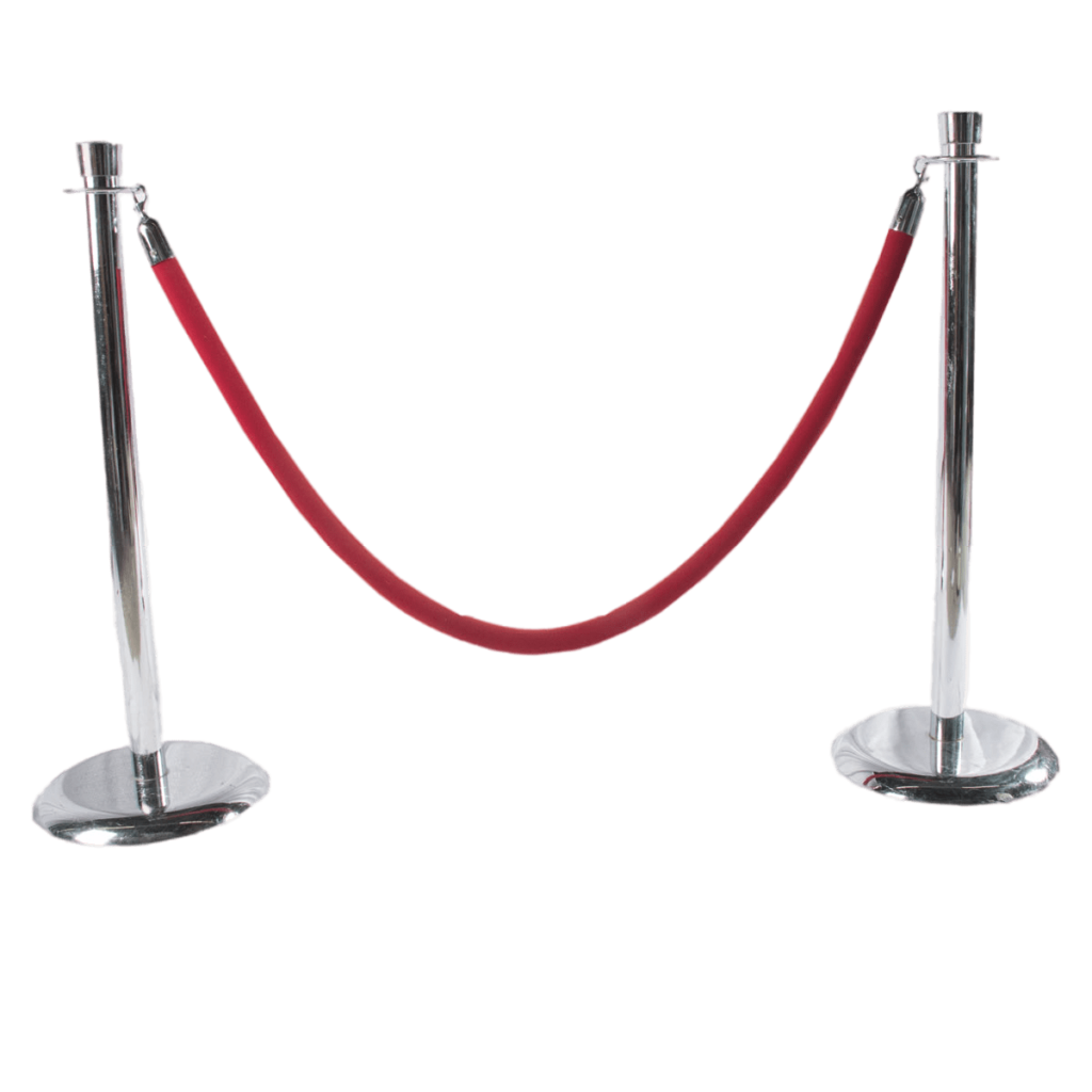 STANCHION CHROME POST FOR VELVET ROPES