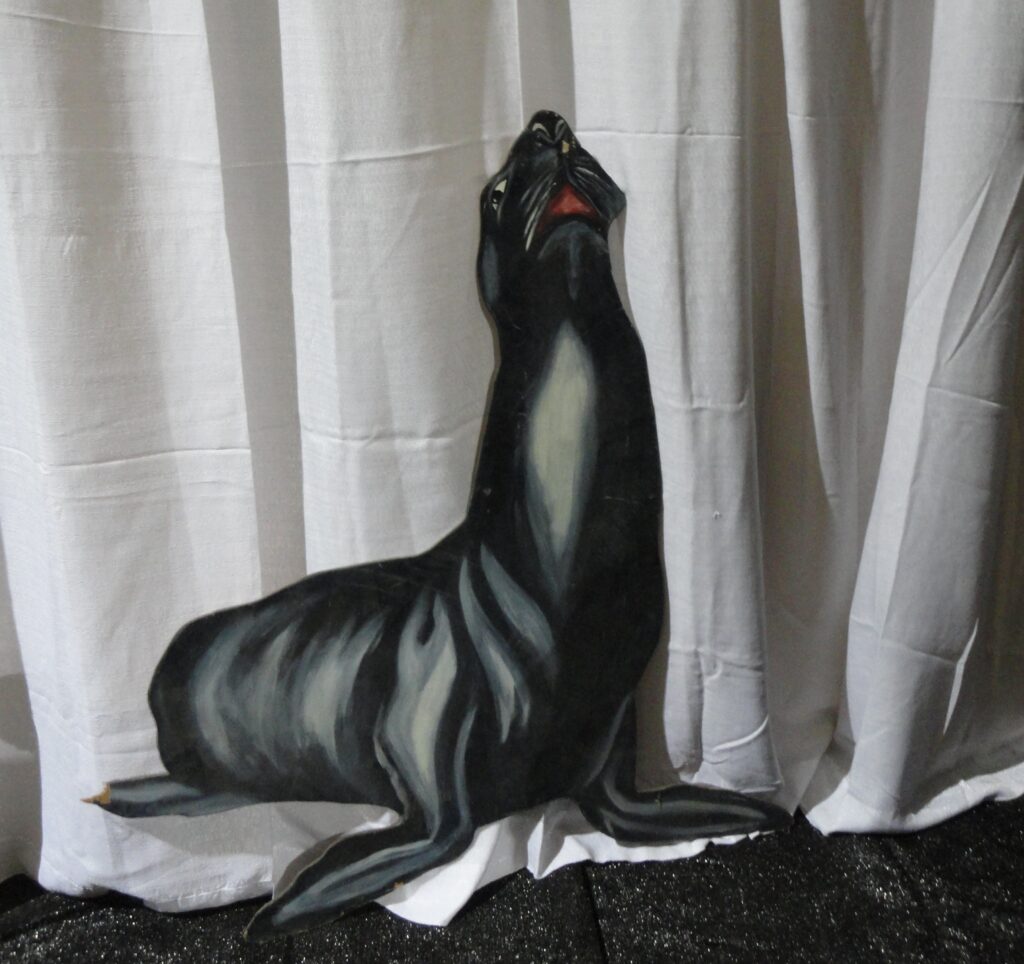 CIRCUS PERFORMING SEAL CUTOUT PROP