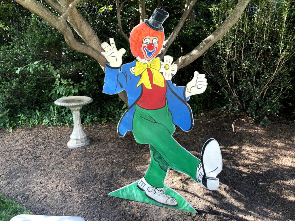 CLOWN STAND UP CUTOUT GREETER CARNIVAL PROP