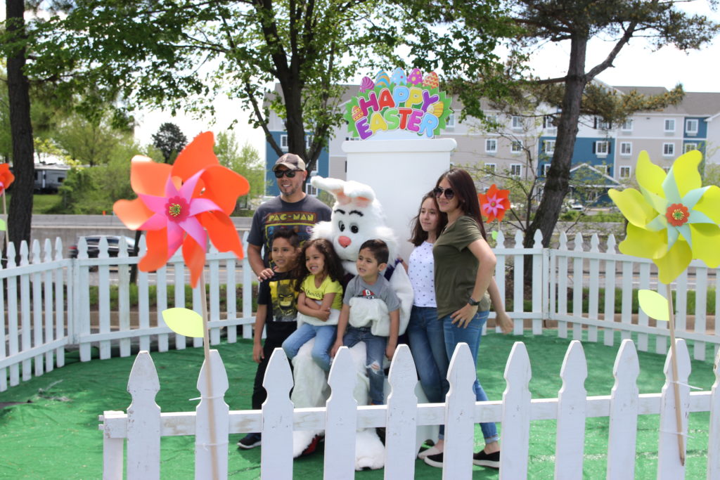 EASTER BUNNY THRONE CHAIR HIGH BACK WHITE