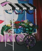 FLOWER CART WHITE WITH AWNING