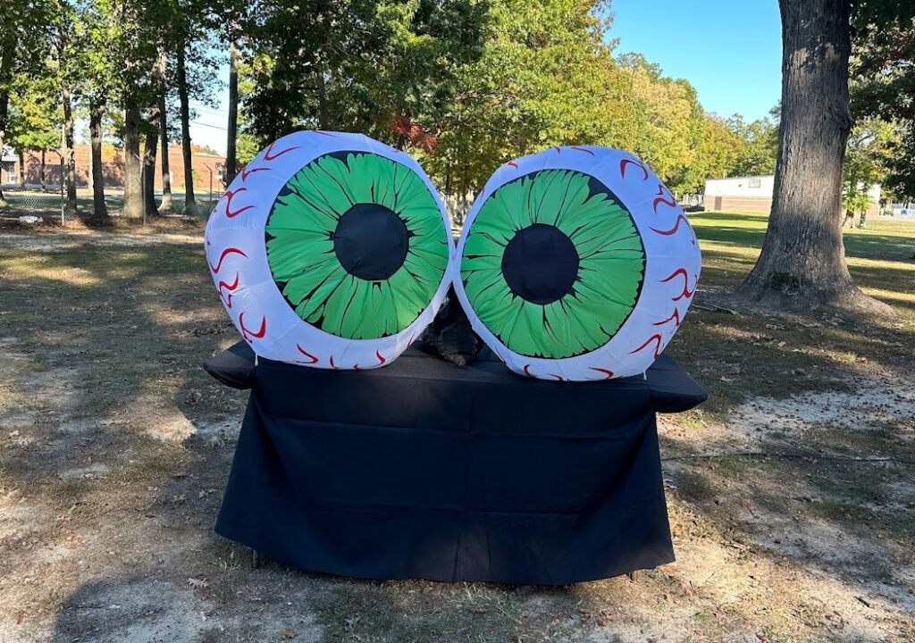 GIANT EYE BALLS GREEN COLD AIR INFLATABLE