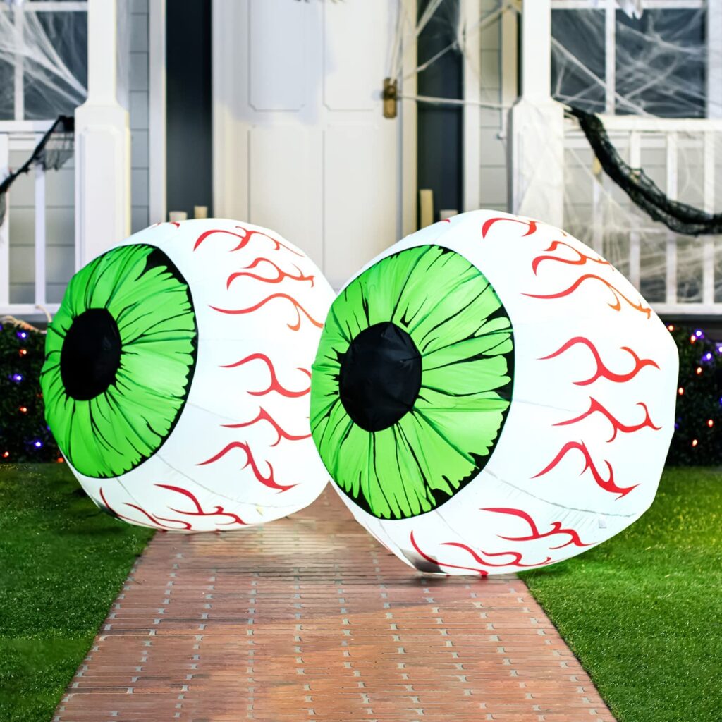 GIANT EYE BALLS GREEN COLD AIR INFLATABLE