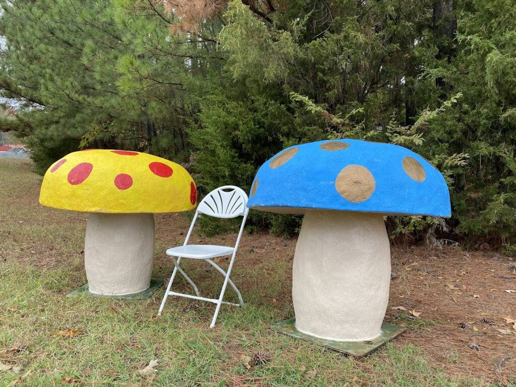 COLORFUL GIANT MUSHROOM PROP