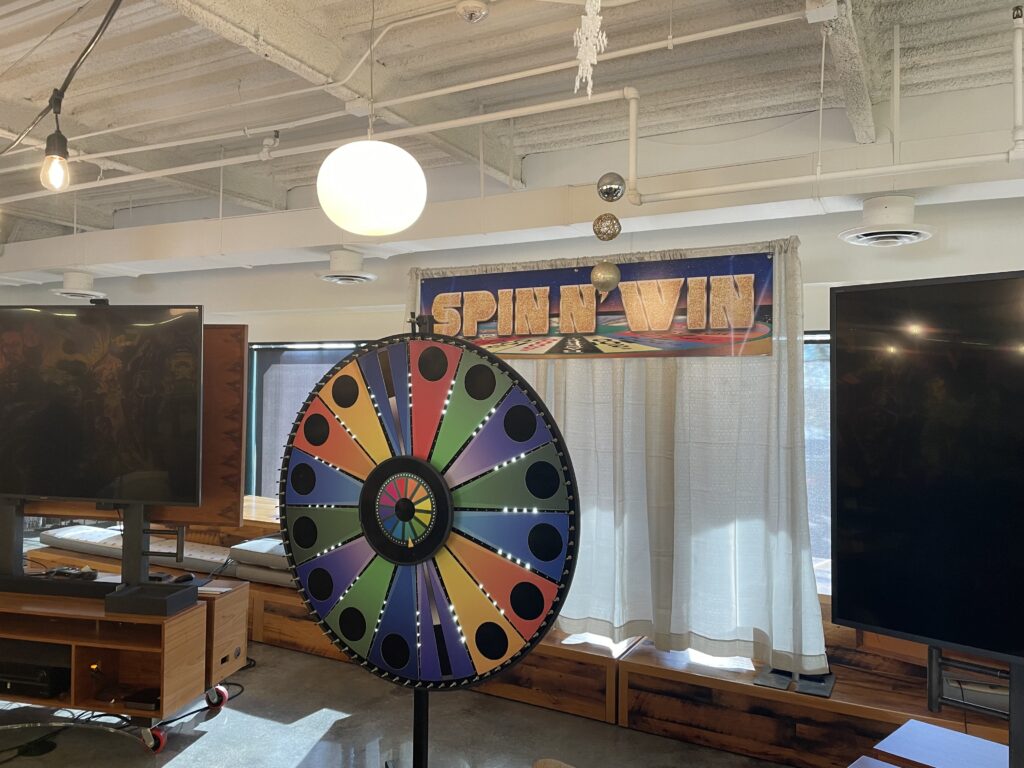 GIANT COLOR WHEEL OF FORTUNE WITH CHASING LIGHTS