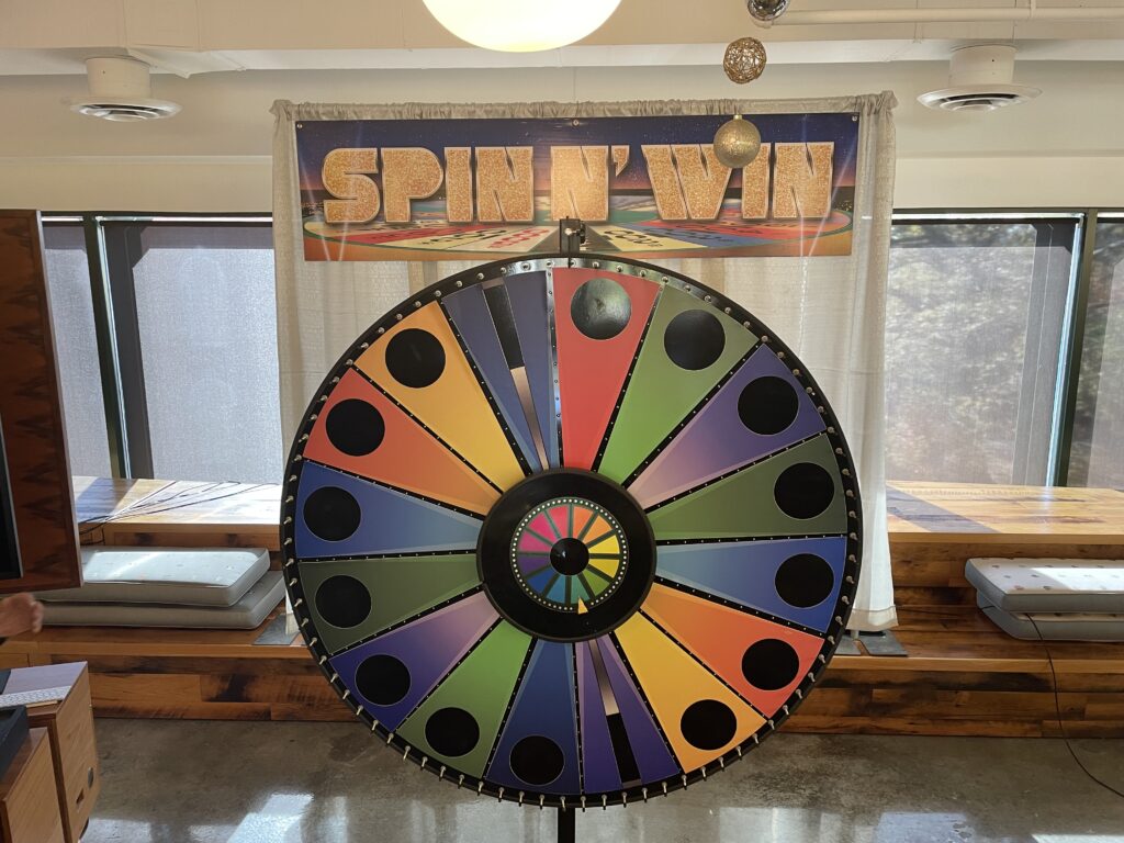 GIANT COLOR WHEEL OF FORTUNE WITH CHASING LIGHTS