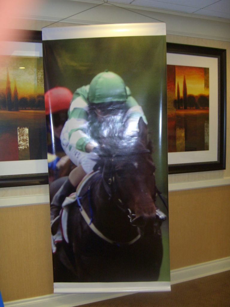 HORSE RACING JOCKEY BANNER
