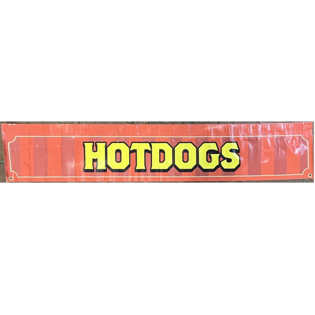 HOT DOGS RED LARGE BANNER