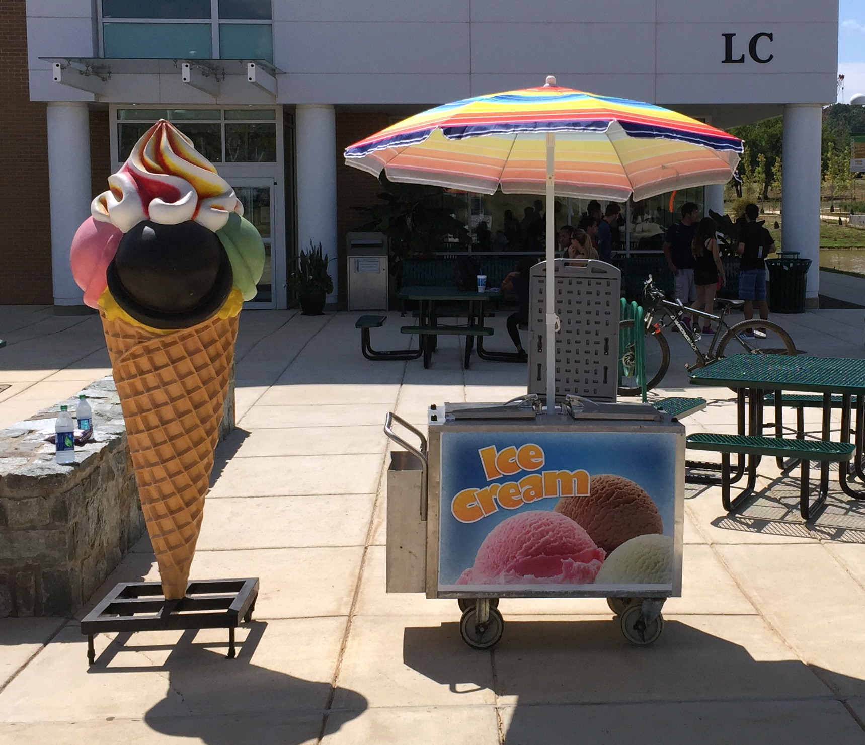 Ice Cream Cart with Sign 2