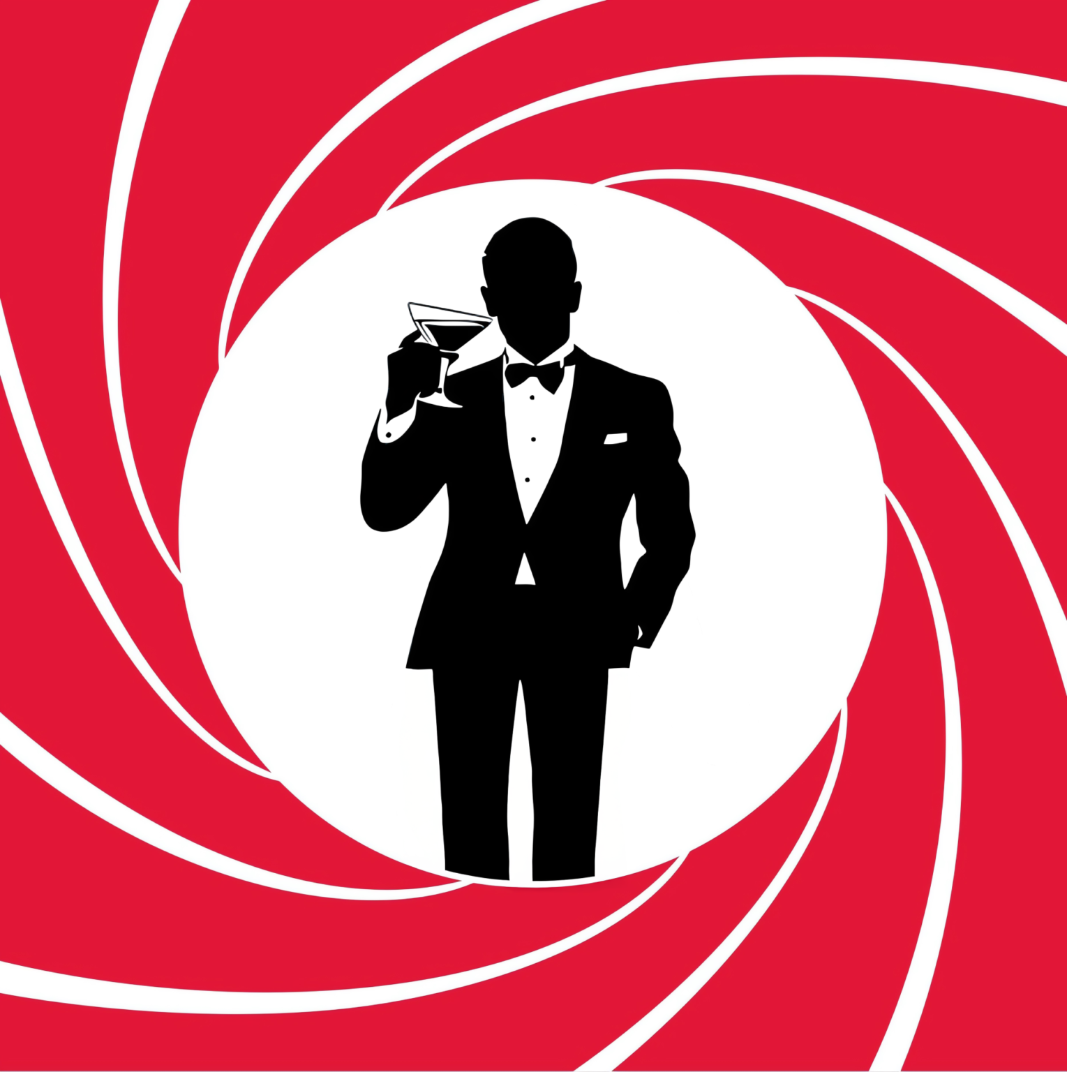 JAMES BOND 11′ X 11′ RED SQUARE BANNER