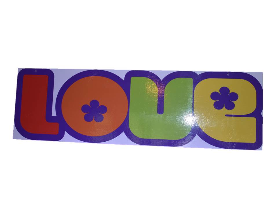 Love Sign 1960s 1970s Retro