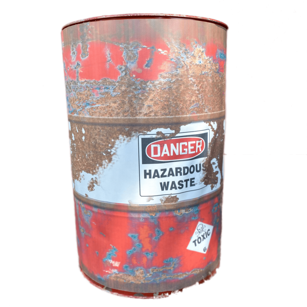 METAL 55 GALLONS DRUM BARREL – HAZARDOUS WASTE