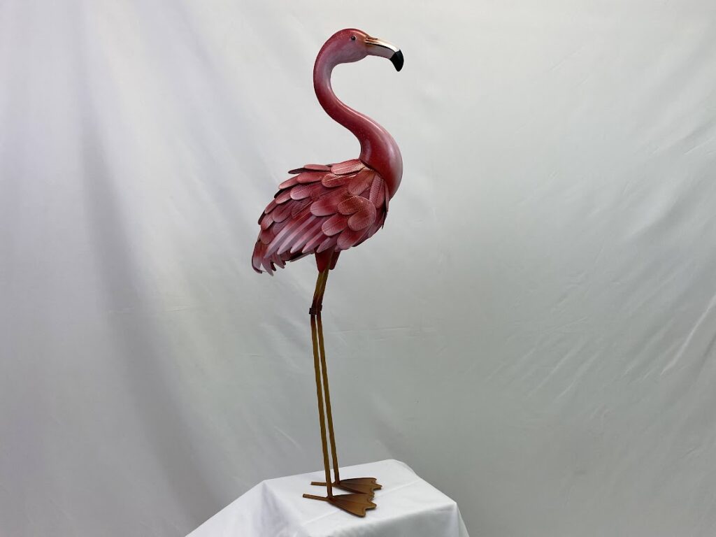 FLAMINGO PINK LIFE SIZE METAL PROP
