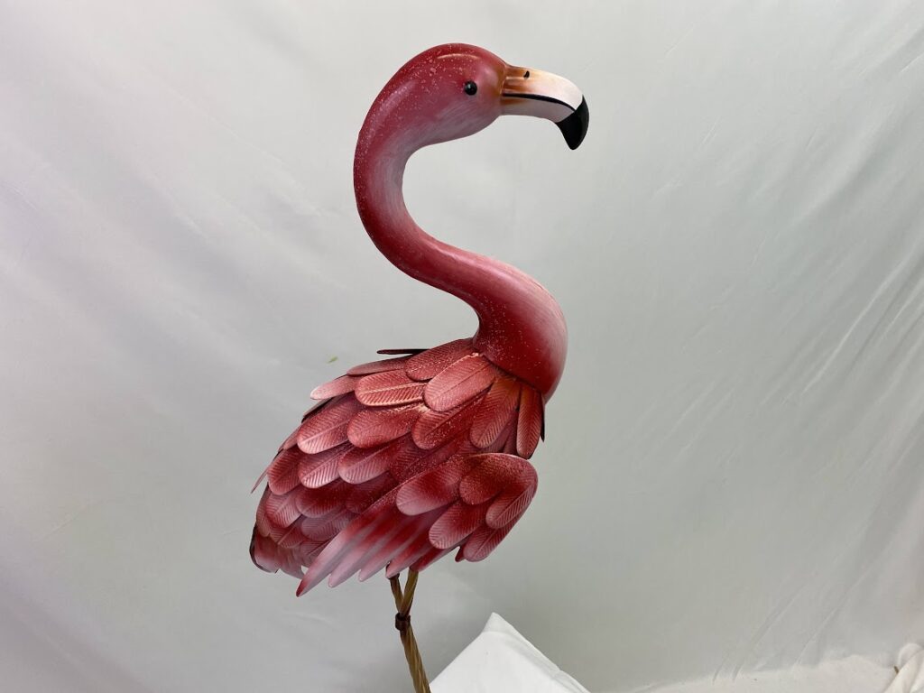 FLAMINGO PINK LIFE SIZE METAL PROP