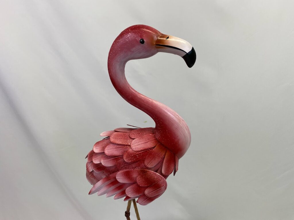 FLAMINGO PINK LIFE SIZE METAL PROP
