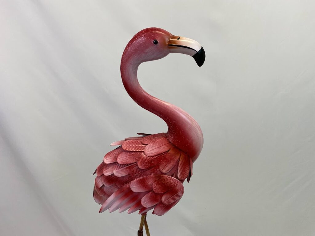 FLAMINGO PINK LIFE SIZE METAL PROP
