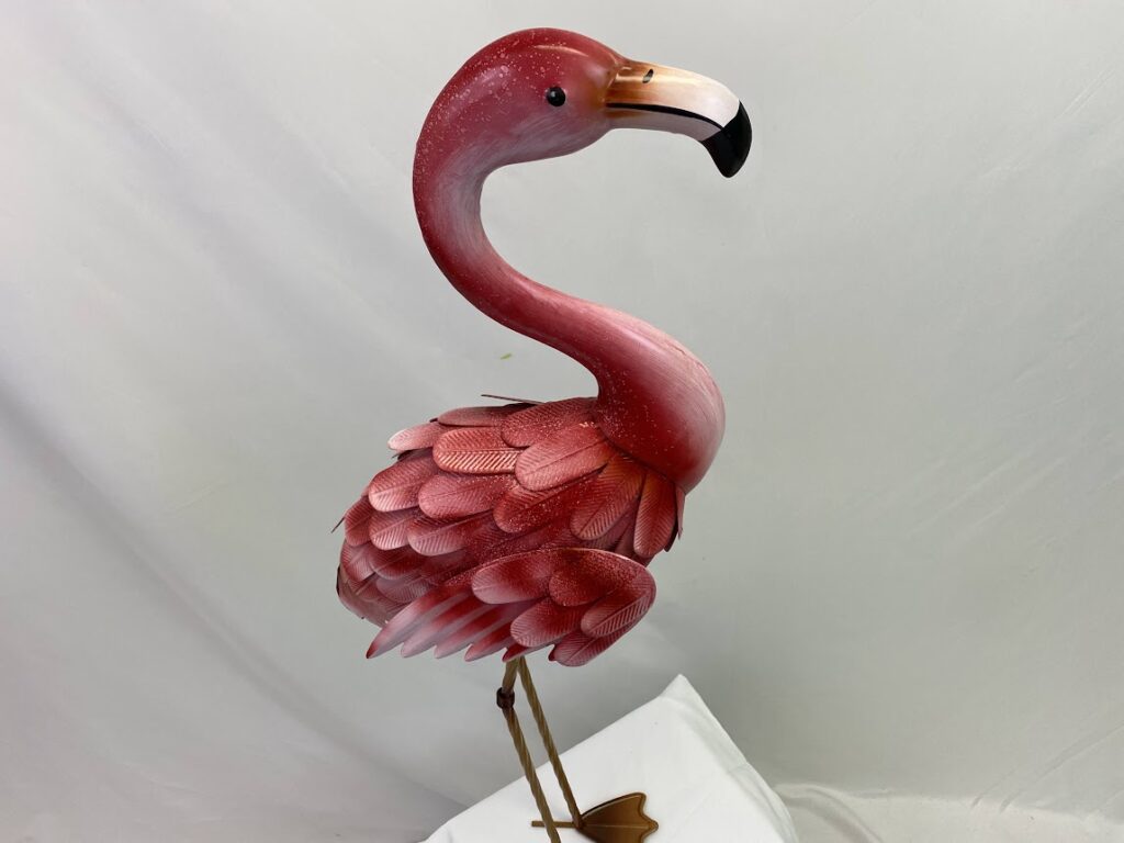 FLAMINGO PINK LIFE SIZE METAL PROP