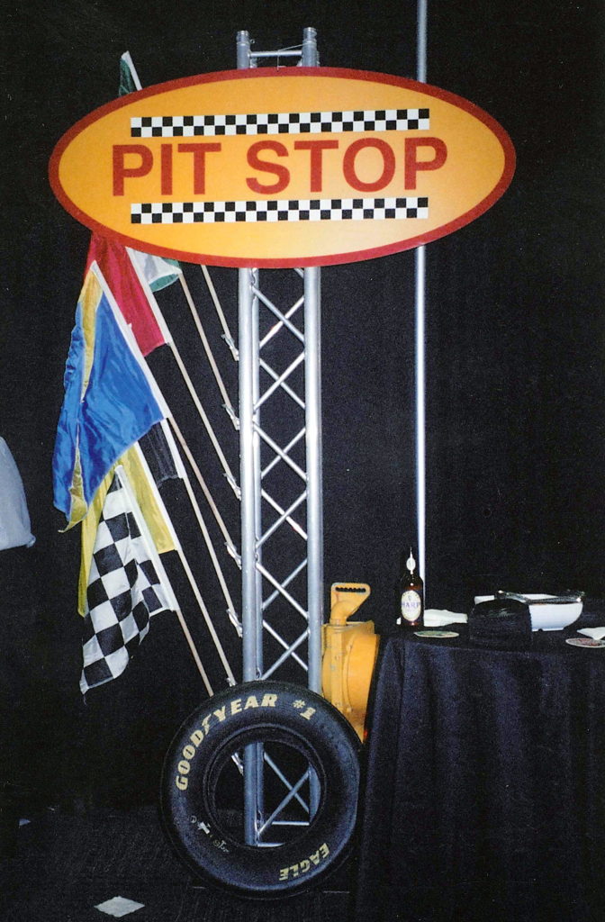 PIT STOP RACE SIGN PROP