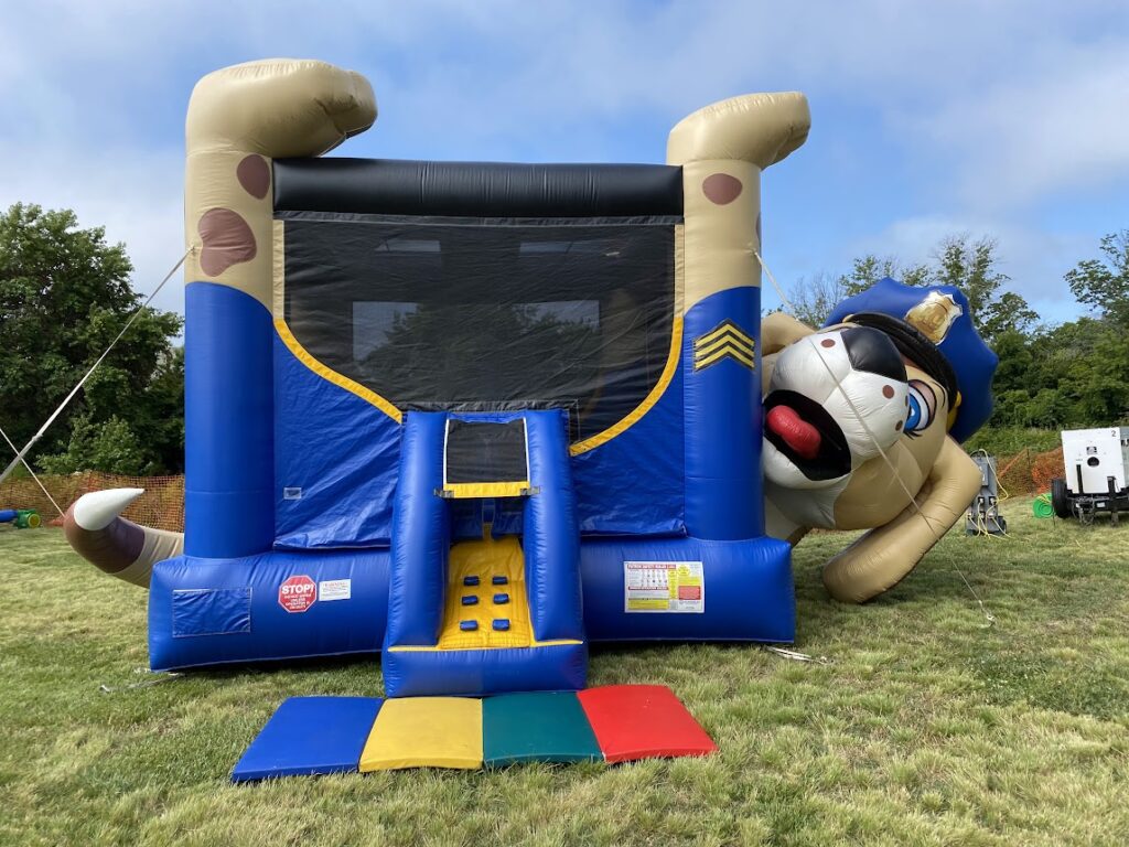 POLICE DOG BELLY BOUNCER INFLATABLE BOUNCER