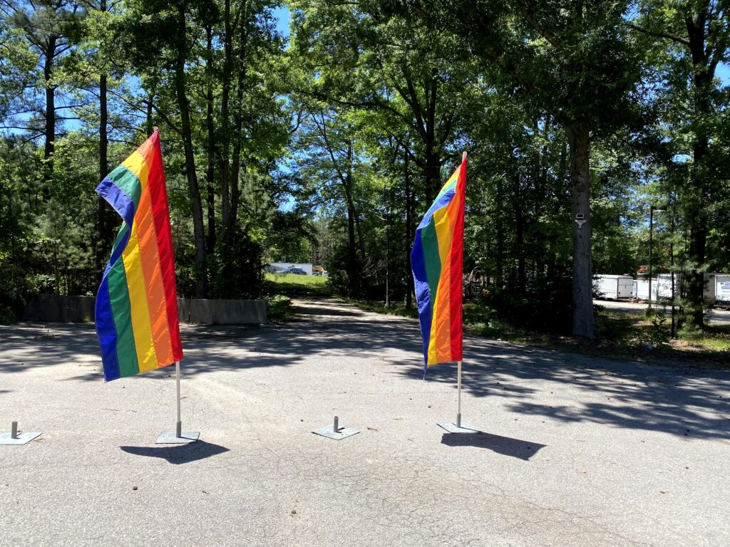 FESTIVAL VERTICAL FLAG – 3×8 ft RAINBOW PRIDE FLAG