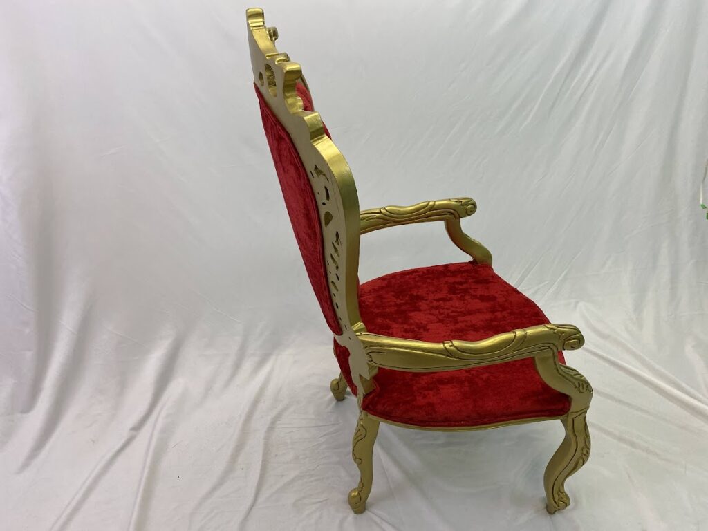 SANTA THRONE CHAIRS Set RED AND GOLD