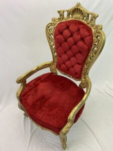 SANTA THRONE CHAIRS Set RED AND GOLD