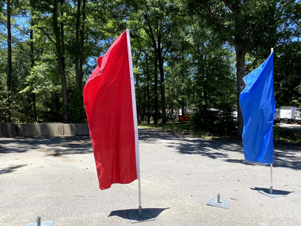 FESTIVAL VERTICAL FLAG – 3×8 ft BLUE