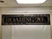ART DECO BANNER BLACK AND GOLD ROARING 20s SIGN