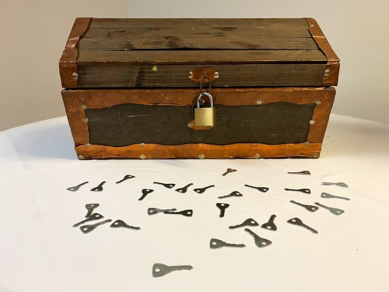 TREASURE CHEST LOCK AND KEY GAME