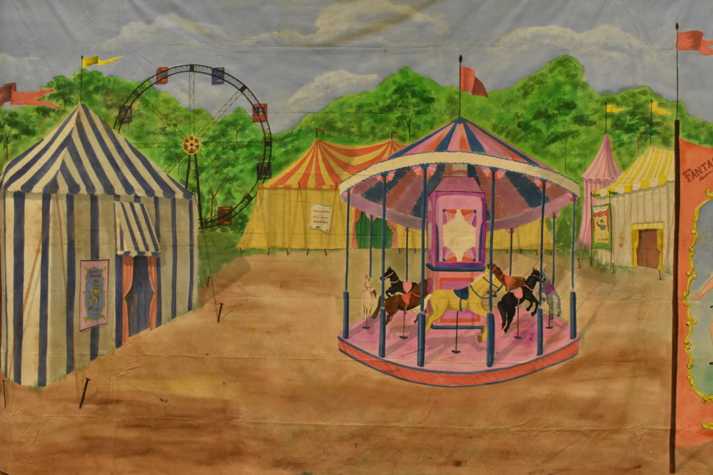 CARNIVAL FAIR MIDWAY CAROUSEL BACKDROP