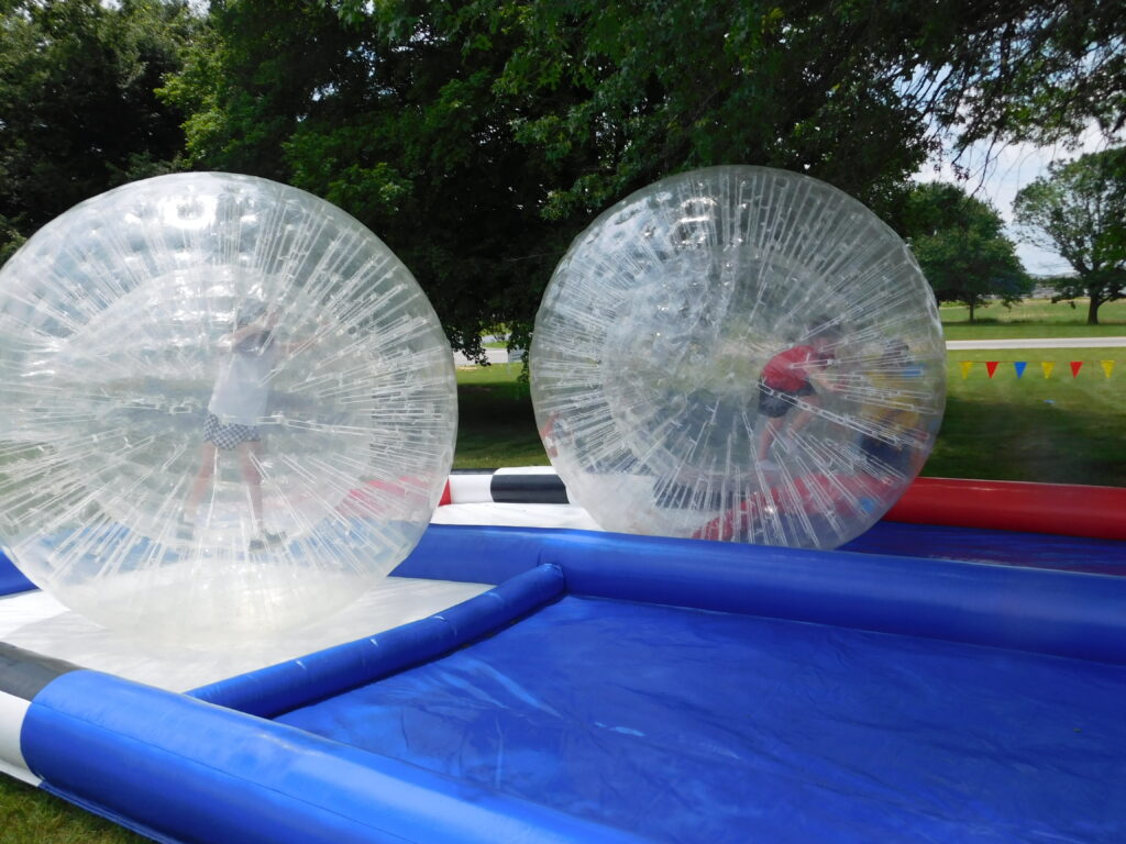 ZORB BALLS CRISS CROSS TRACK INFLATABLE GAME