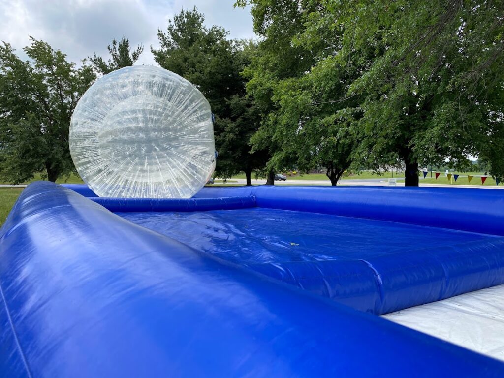 ZORB BALLS CRISS CROSS TRACK INFLATABLE GAME
